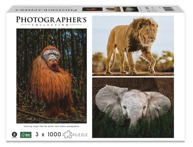 Puzzle Photographers - Animaux sauvages (3x1000)